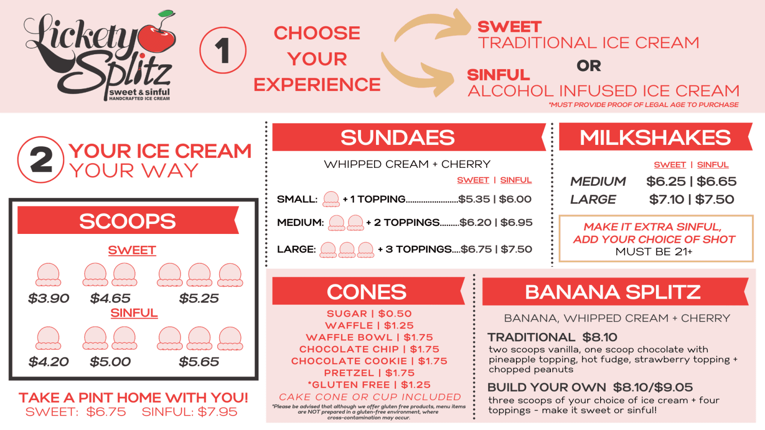 Ice Cream Shop | Alcohol Infused | Lickety Splitz | Maple Shade NJ