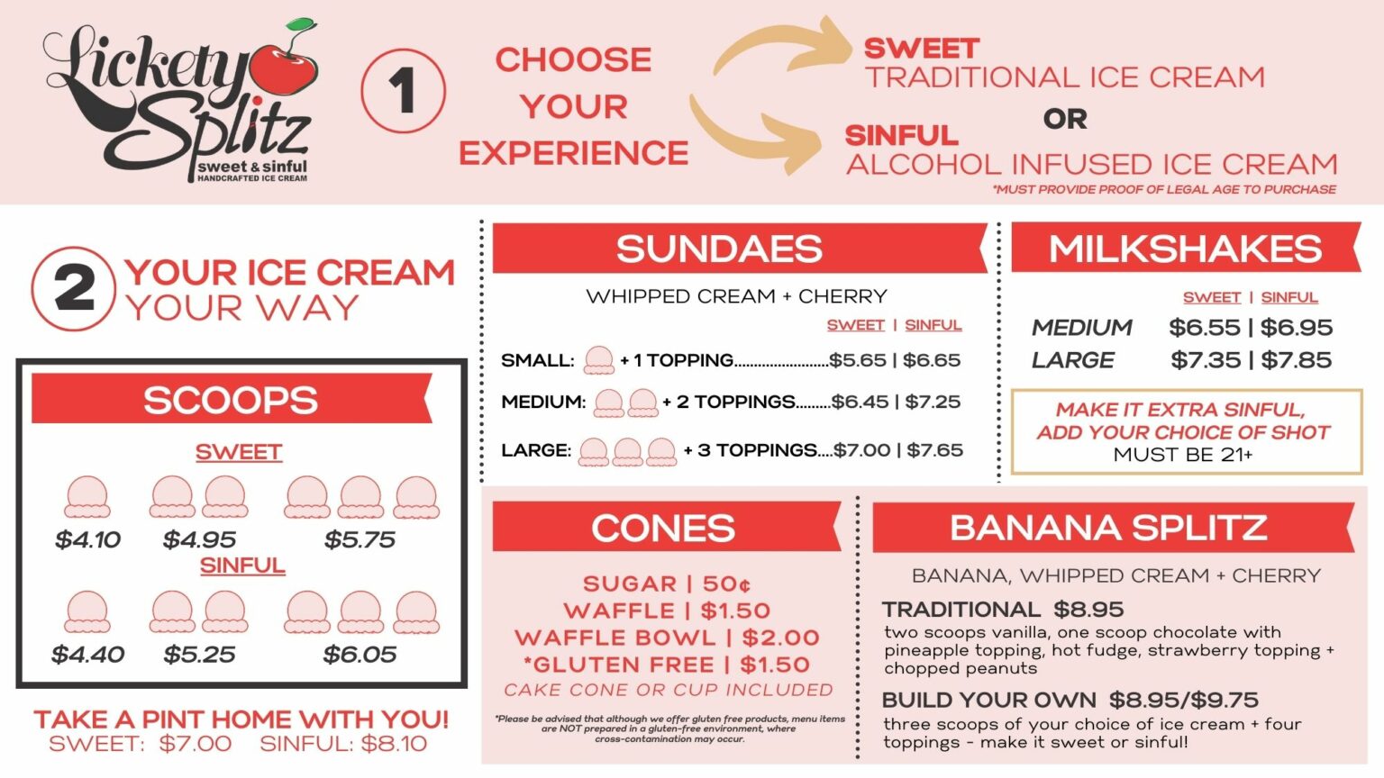 Ice Cream Shop | Alcohol Infused | Lickety Splitz | Maple Shade NJ