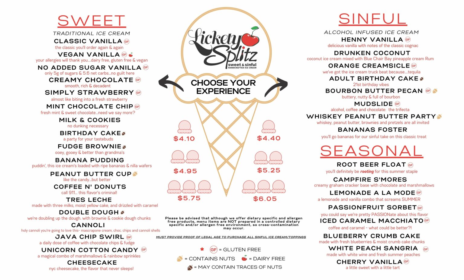 Ice Cream Shop | Alcohol Infused | Lickety Splitz | Maple Shade NJ